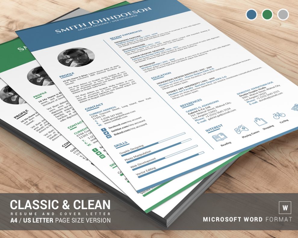 Simple and Classic Resume Template – Amanda Collins Resume