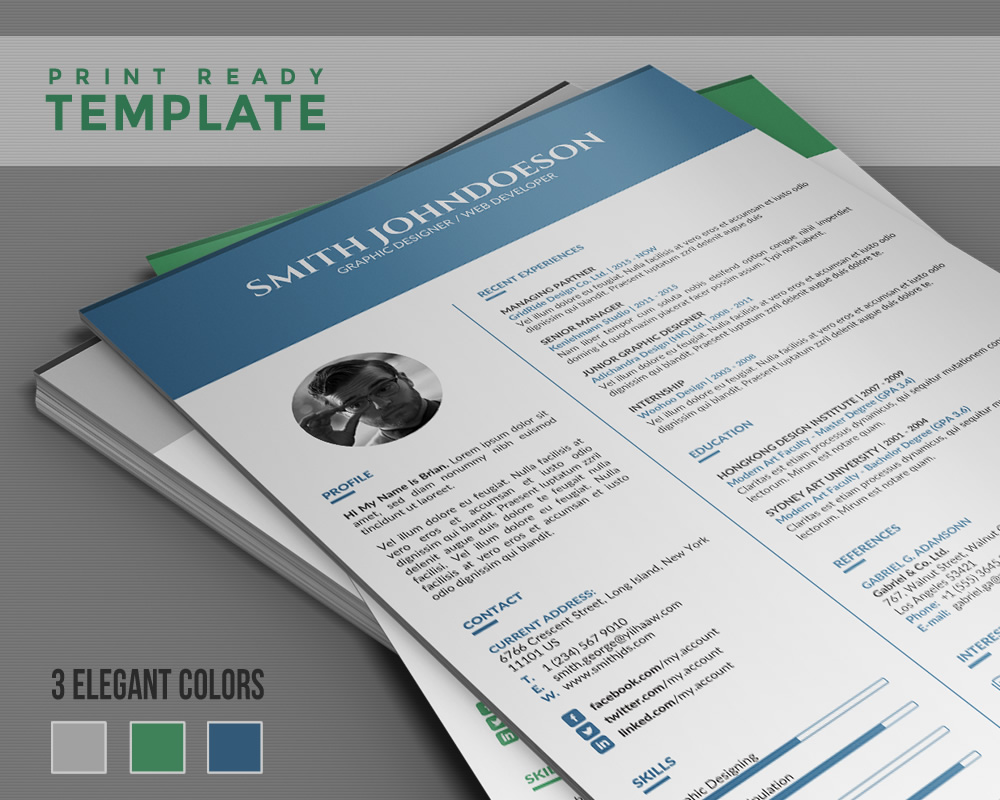 Classic and Clean Resume Template / Beautiful Classic Resume