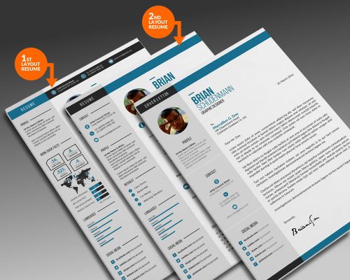 Simple + Infographic Resume Template – Best 2 Layout Resume