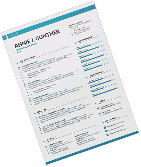 GridRide Resume – High quality resume templates